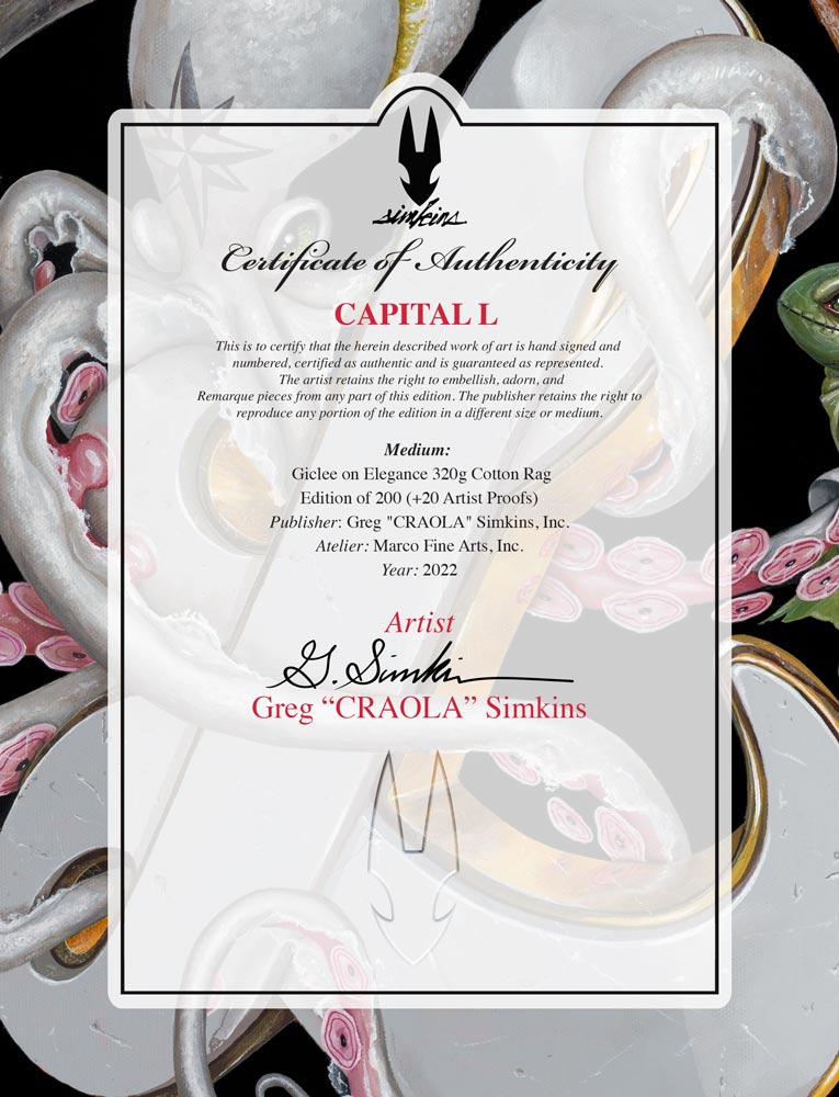 "Capital L" – Greg 'CRAOLA' Simkins, Inc.