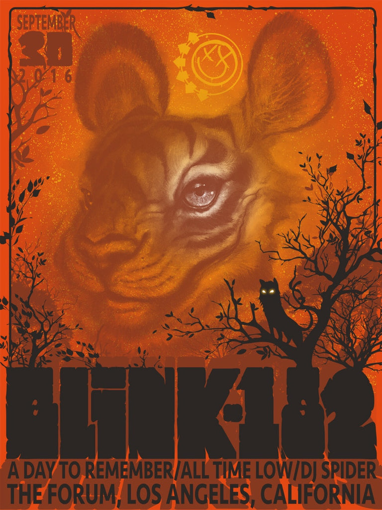 "Blink 182 - Los Angeles" Screen Print – Greg 'CRAOLA' Simkins, Inc.