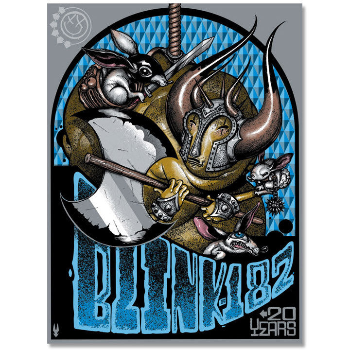 "Blink 182 - 20 Years" Screen Print – Greg 'CRAOLA' Simkins, Inc.